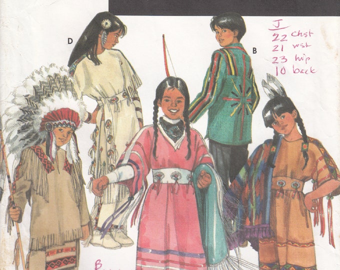 Vintage Native American Clothing Simplicity 9145 Sewing Pattern Pow Wow ...
