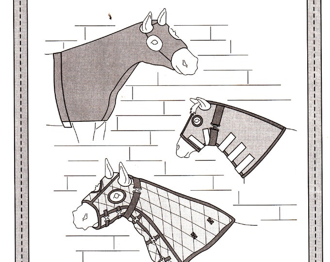 Suitability 7570 Sewing Pattern Horse Hoods in Xs S M L XL Sizes Uncut ...
