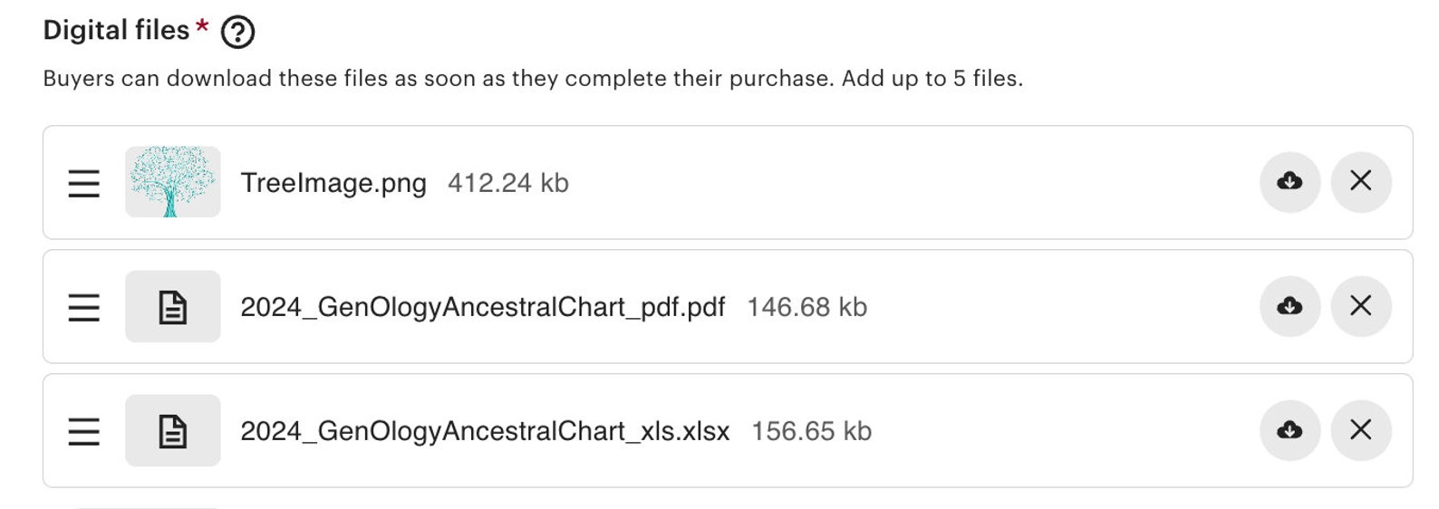 Ancestral Simple Chart - Digital, Printable, PDF and Excel Spreadsheet ...