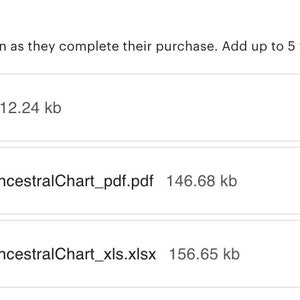Ancestral Simple Chart - Digital, Printable, PDF and Excel Spreadsheet ...