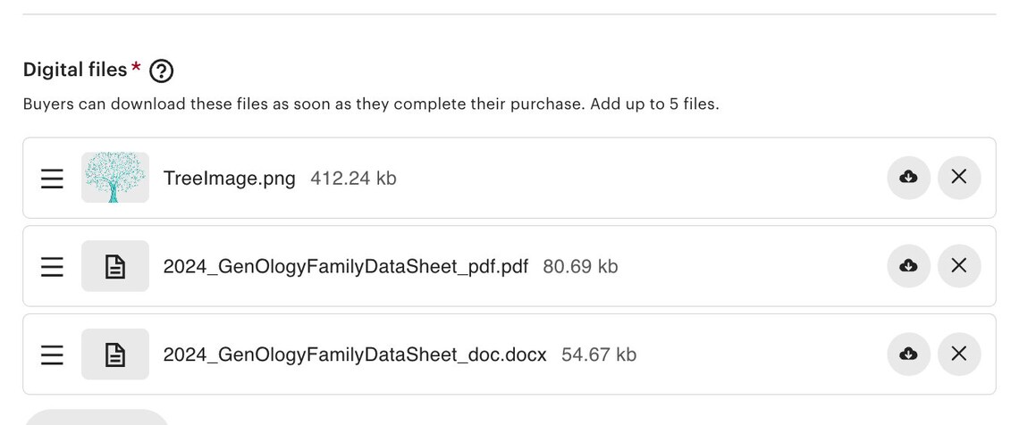Family Data Sheets - Digital, Printable, PDF and Microsoft Word ...
