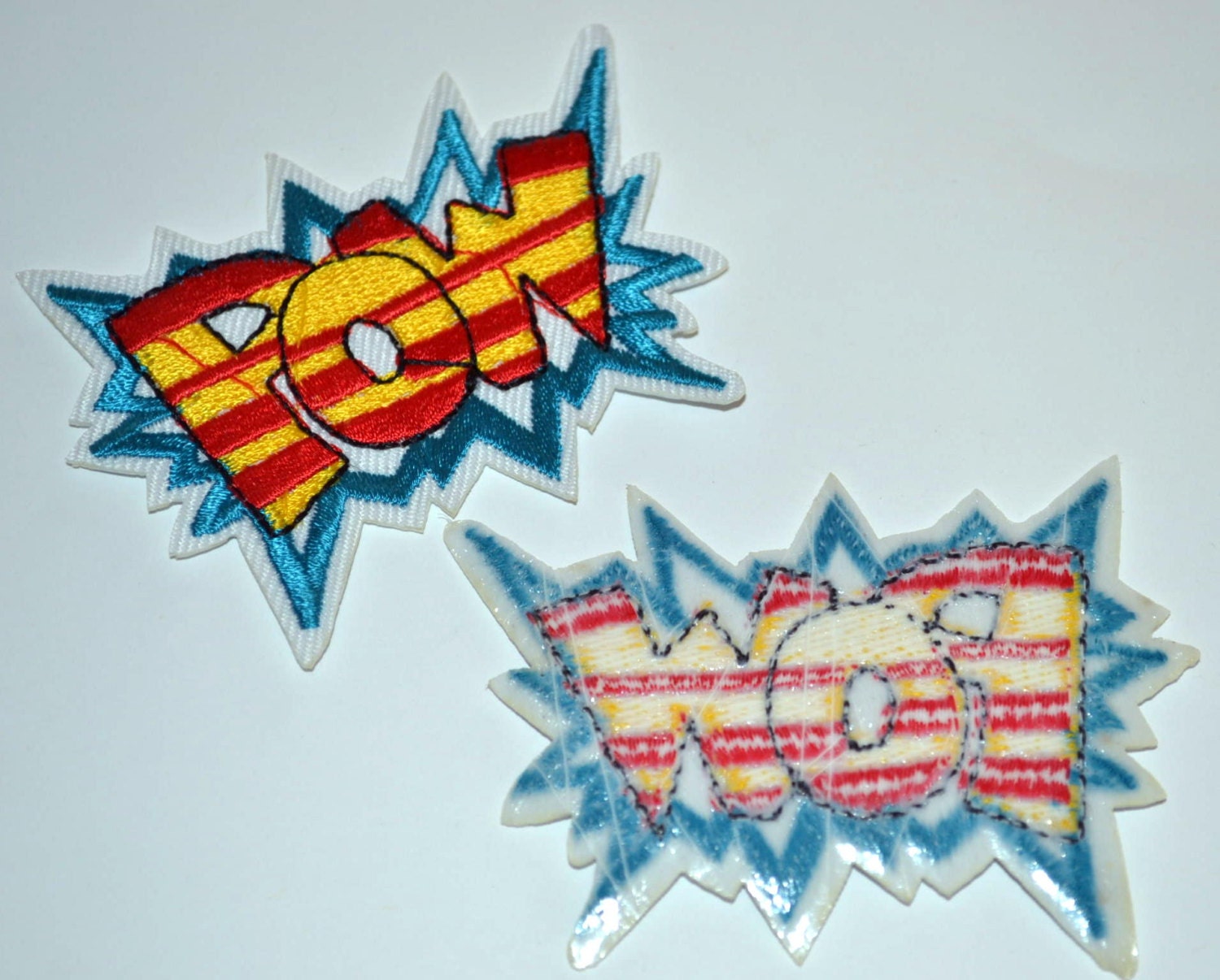 Groovy POW Splash Shaped Embroidered Iron on Comic Patch | Etsy