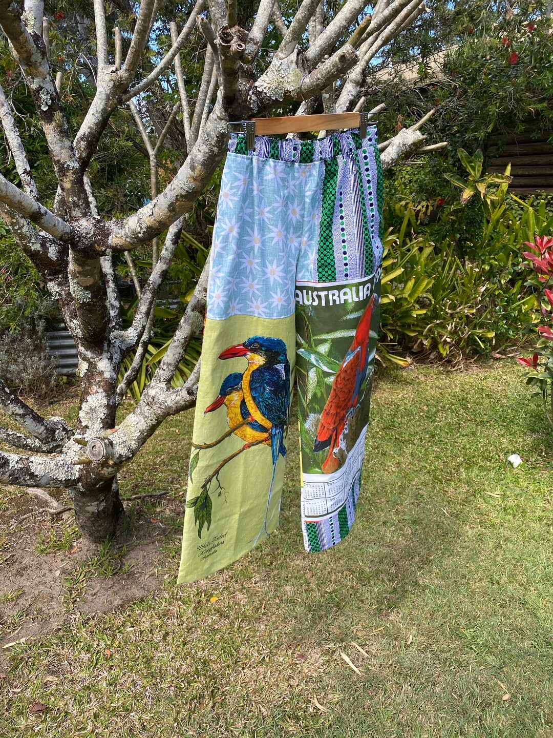 Patchwork Australian Birds Pants 1992 and 1993 Calendar in Size 8-10 Au ...