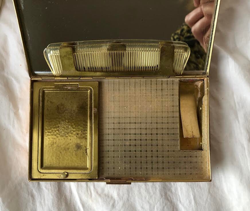 Vintage Evans Box Style Evening Compact Purse With Detachable Inner ...