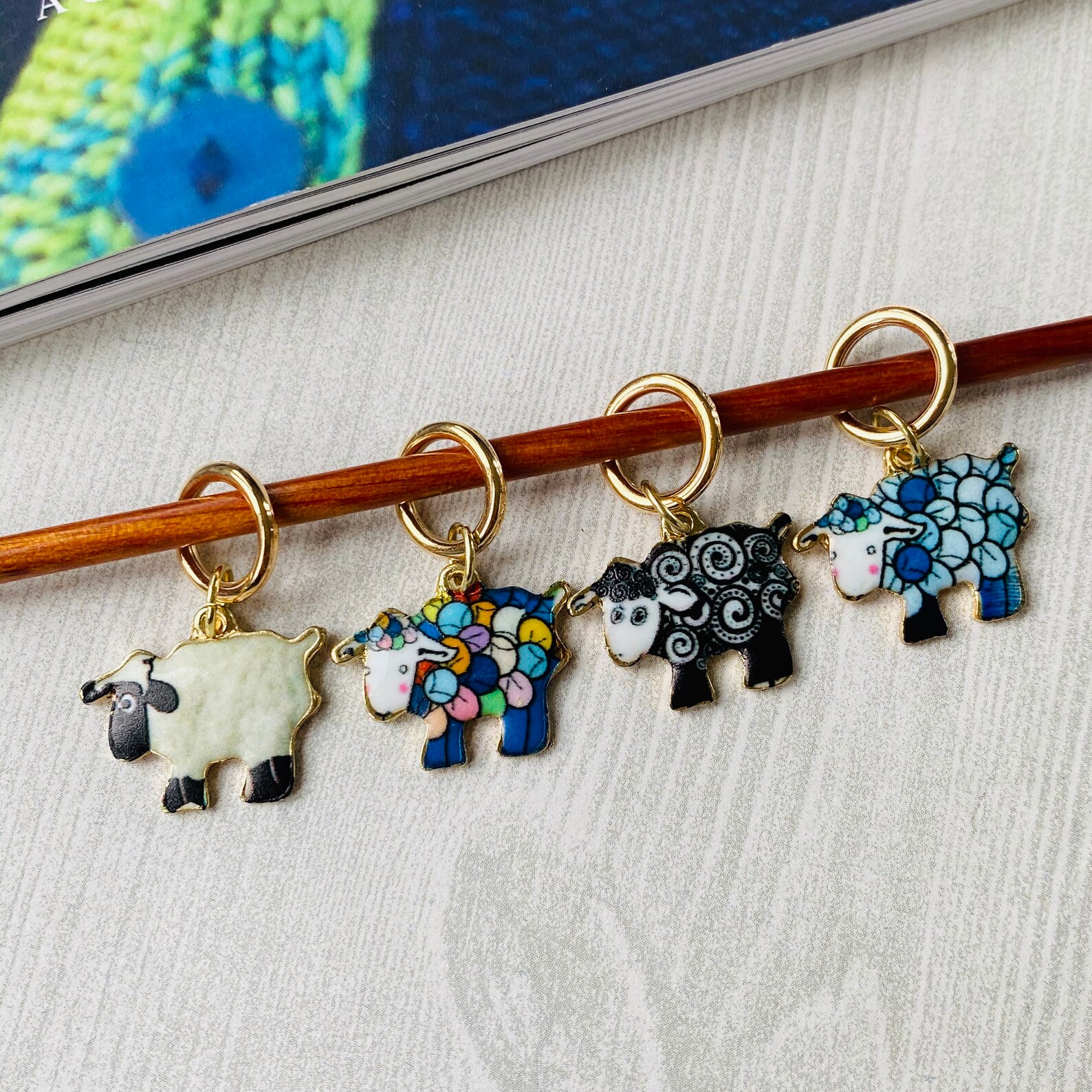 Sheep Progress Marker/stitch Marker Choice of 4 or Set of 4 | Etsy