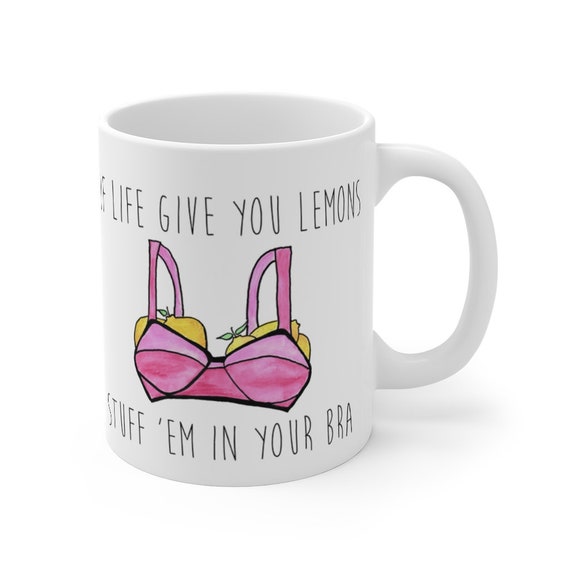 funny female jokes If Life Gives you Lemons Stuff 'Em in your Bra Mug ...