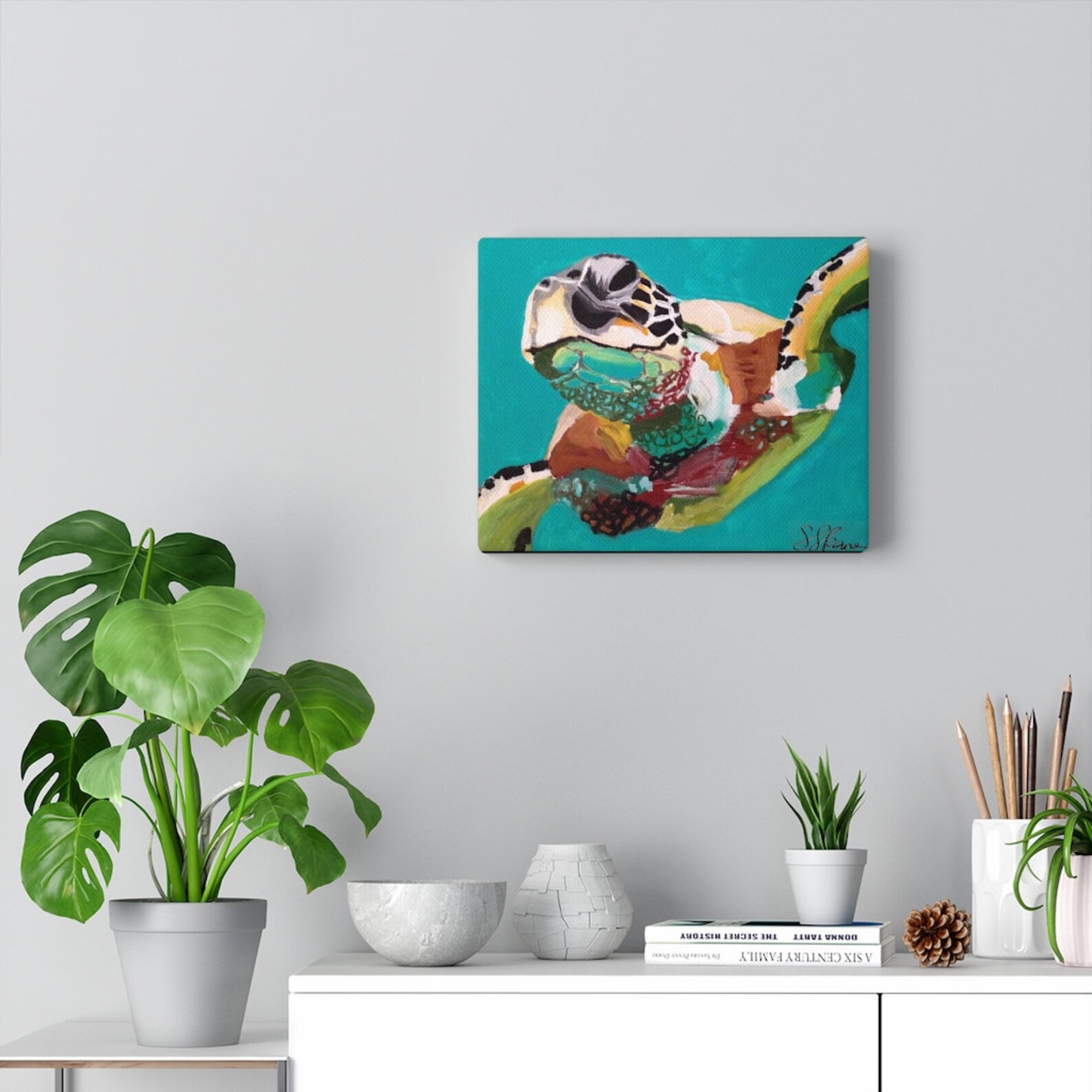 Canvas Gallery Wraps Sea Turtle Beach House Decor Tropical - Etsy