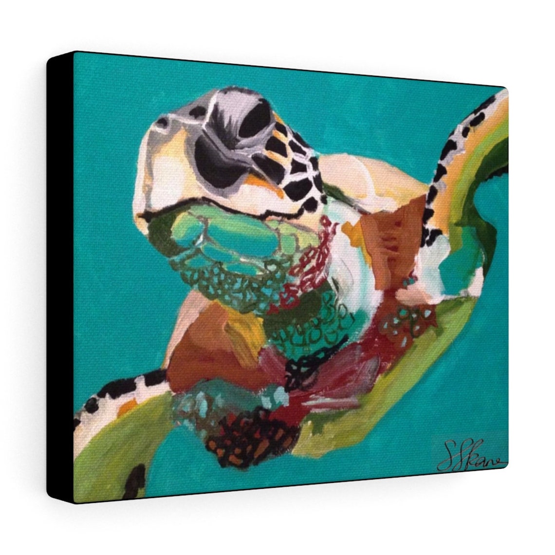 Canvas Gallery Wraps Sea Turtle Beach House Decor Tropical - Etsy