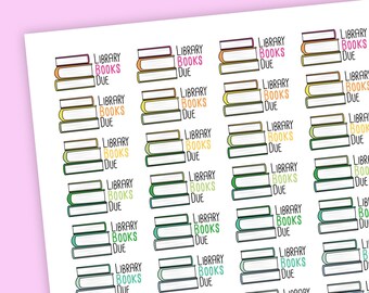 Library Book Stickers - Etsy