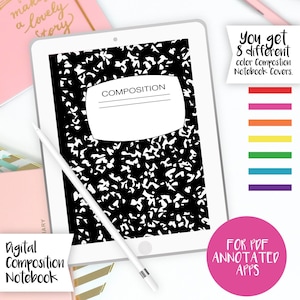 Digital Composition Notebook, PDF Annotated Apps, Digital Journal ...