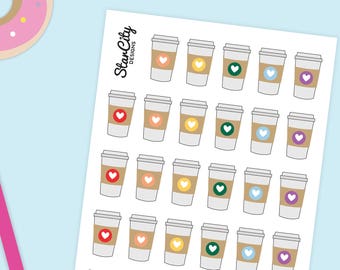 Hot Drink Stickers | Etsy