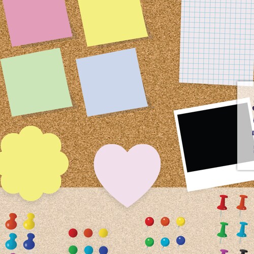 Push Pin Pngs Corkboard Clipart Thumbtack Digital Stickers - Etsy