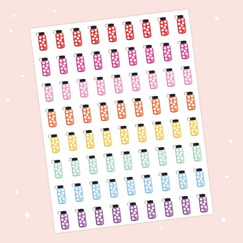 Printable Hydrate Stickers Water Tracker Hydration Stickers - Etsy