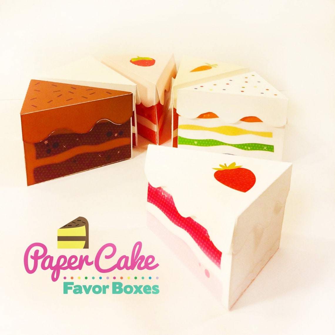 Printable Cake Gift Box DIY Instant Download Paper Craft | Etsy Canada