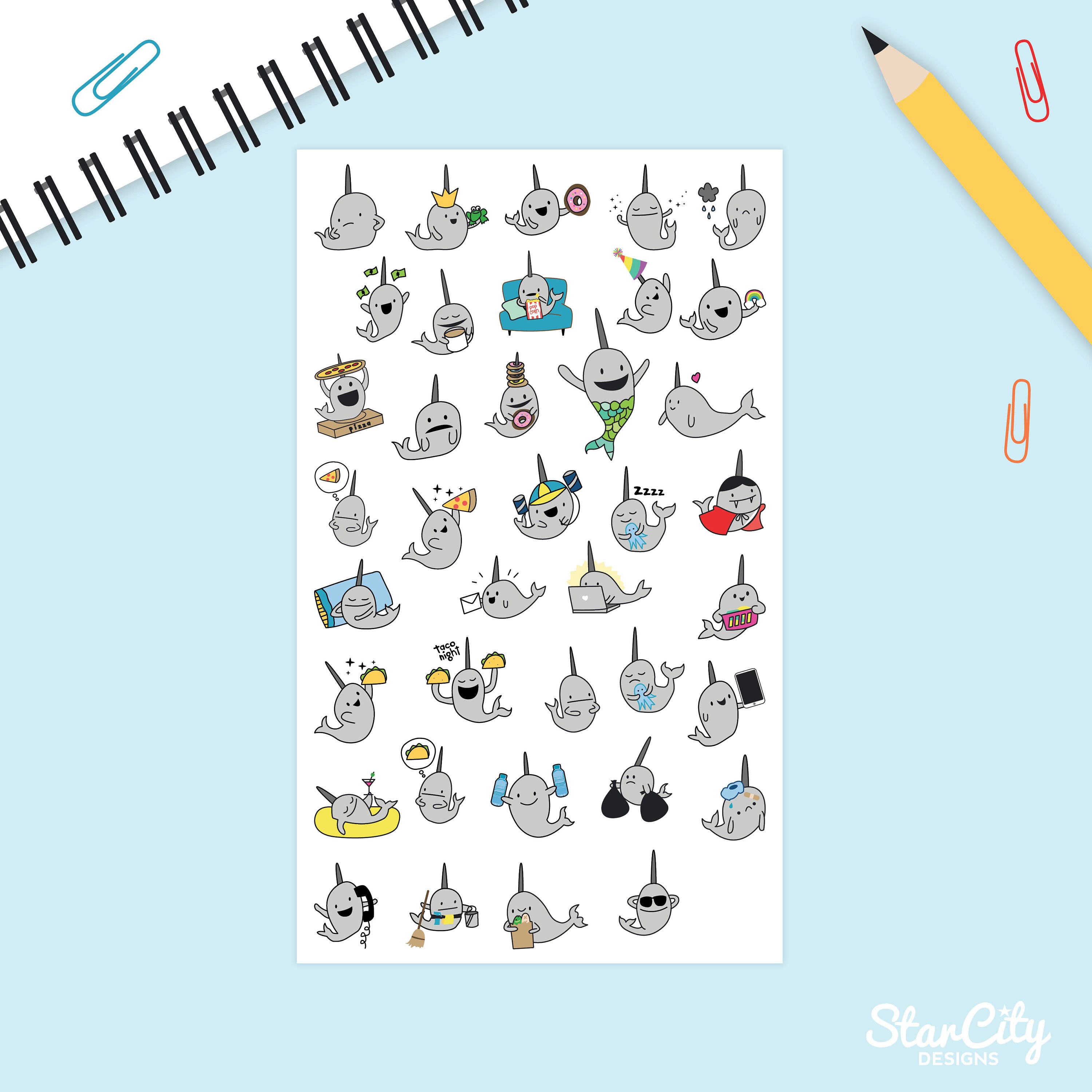 bullet journal cute sticker set kawaii planner stickers cute box ...