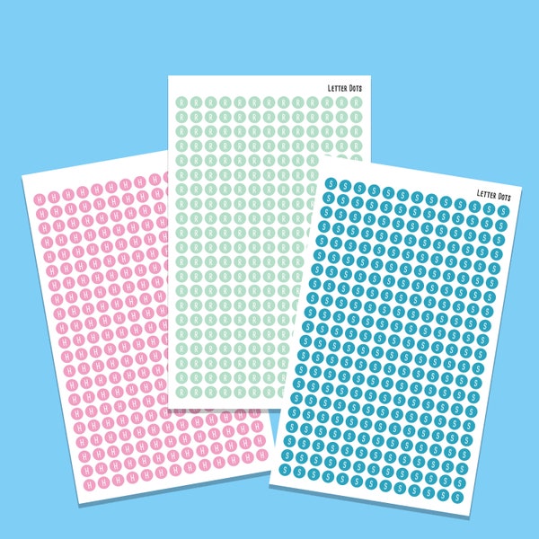 Small Alphabet Letter Stickers - Etsy