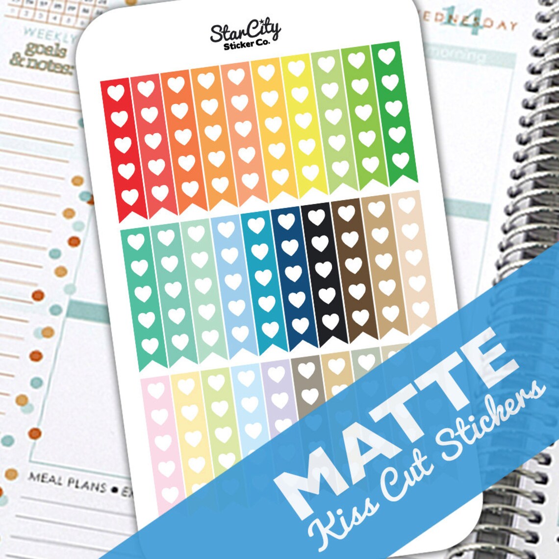 Checklist Planner Stickers Checklist Flag Sticker Planner | Etsy