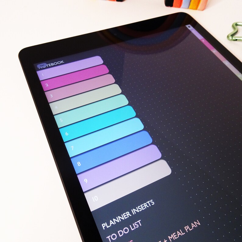 Colorful Undated Digital Planner Portrait Digital Undated | Etsy