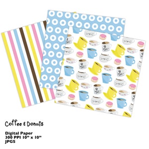 Coffee Clipart, Donut Clip Art, Coffee Mug Graphics, Goodnotes Stickers ...