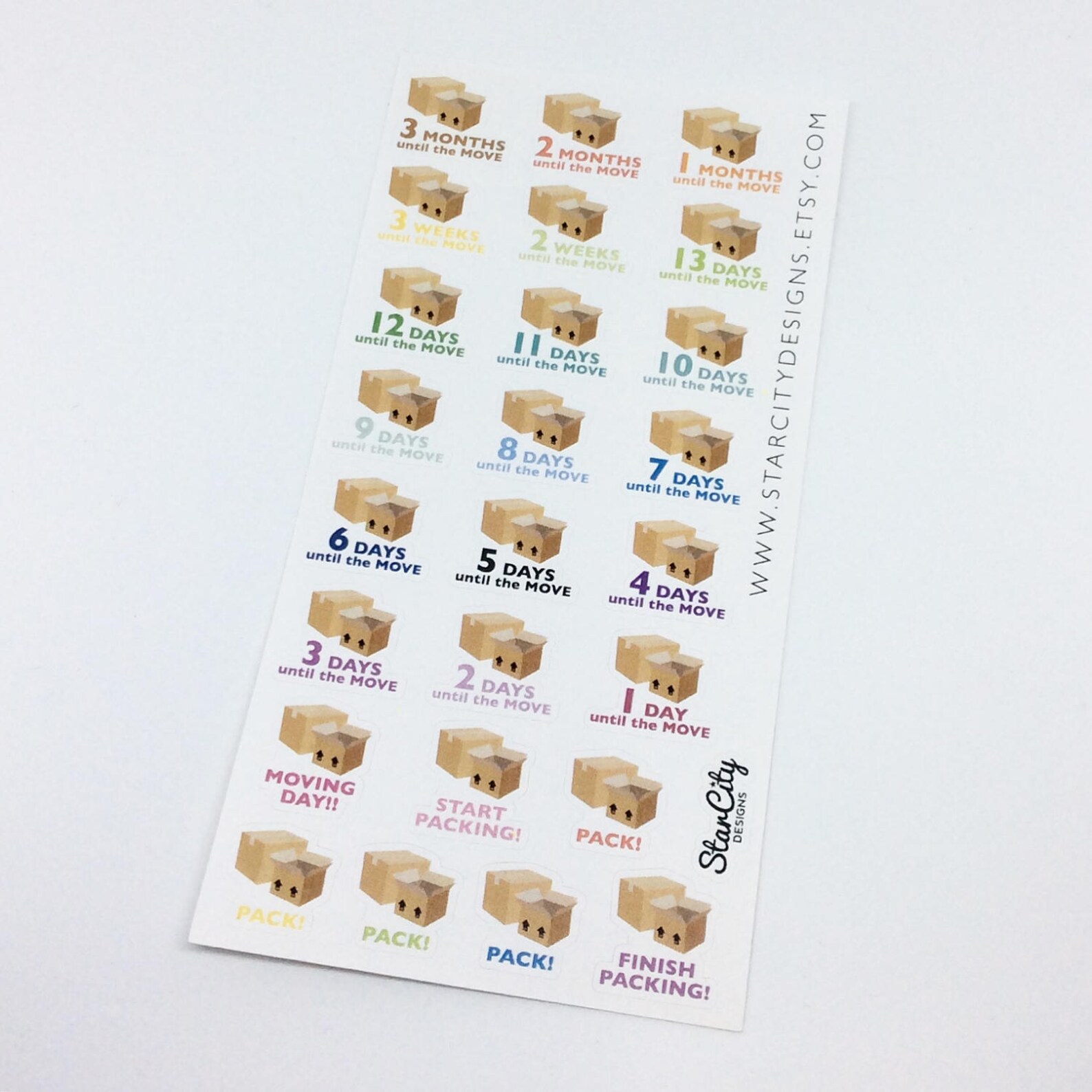 Moving Day Stickers Moving Day stickers Move stickers | Etsy