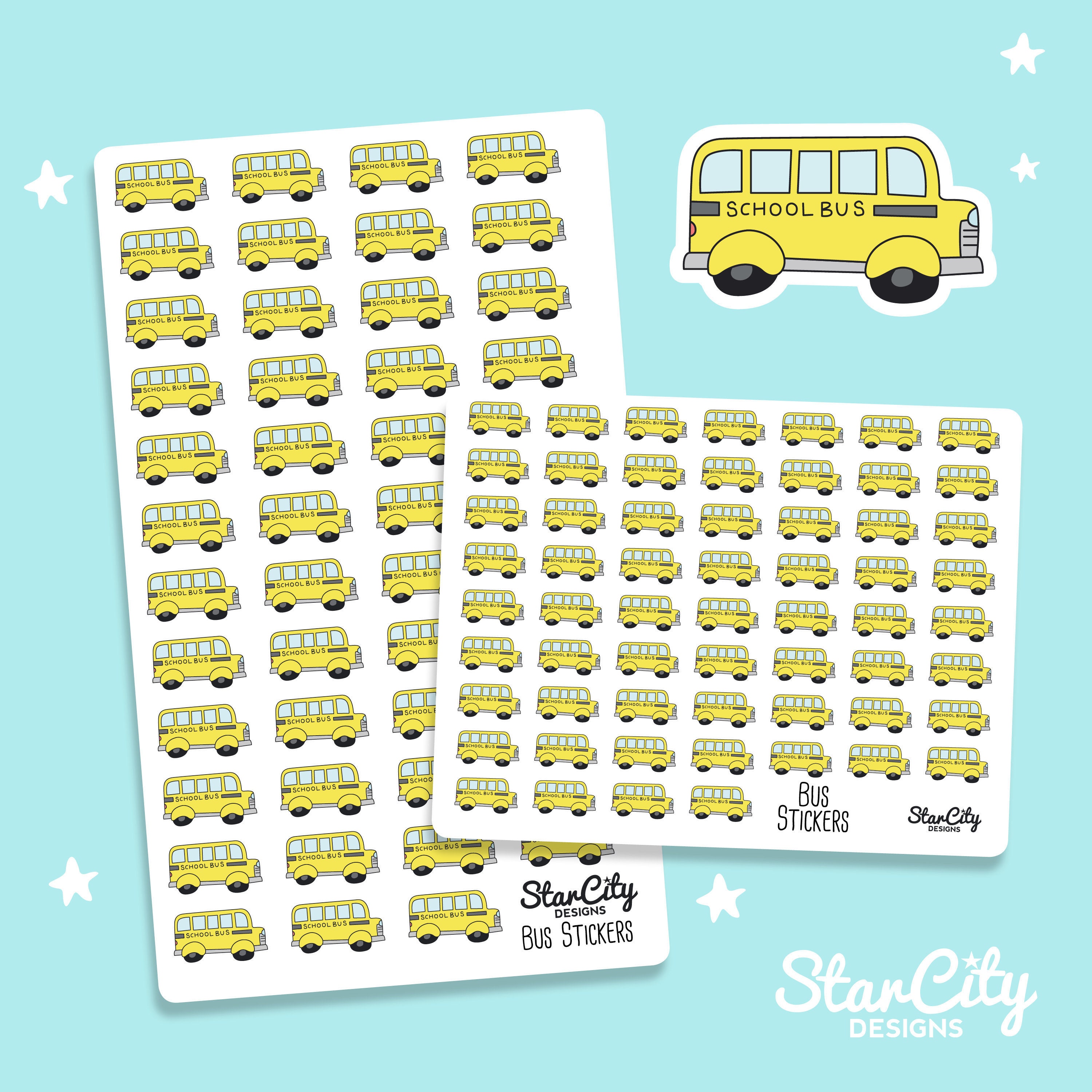 Paper, Party & Kids School Field Trip Stickers Bus Duty Stickers School ...
