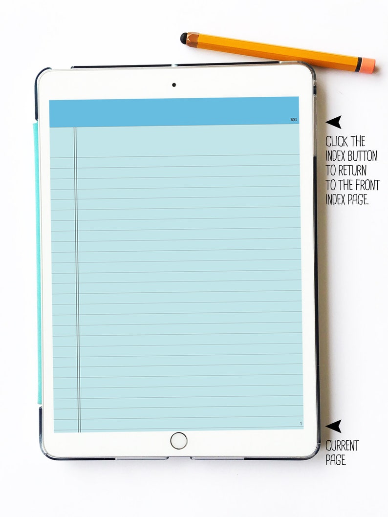 Digital Blue Legal Notepad for Tablet Planners Tabbed - Etsy