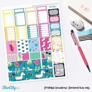 Digital Printable Planner Stickers, Weekly Stickers, Digital Planner ...