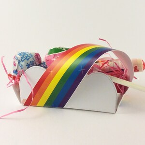 Cloud Favor Box, Printable Party Favor, Rainbow Favor Box, Cloud Gift ...