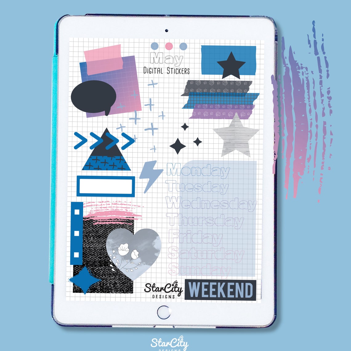 May Digital Stickers May Goodnotes Weekly Stickers Hand - Etsy