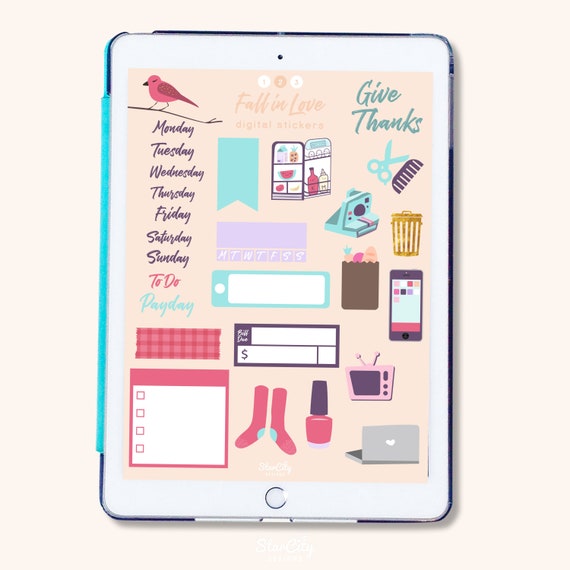 Goodnotes Optimized Fall Sticker Set For Digital Planners Pre-Cropped ...