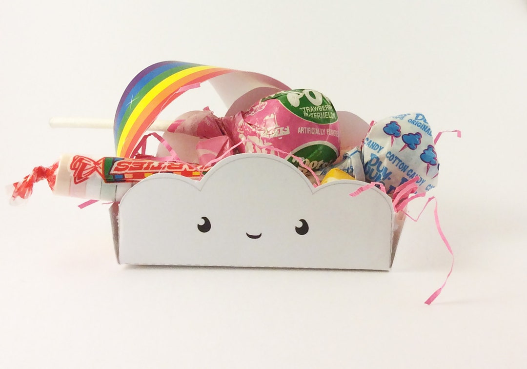Cloud Favor Box, Printable Party Favor, Rainbow Favor Box, Cloud Gift ...