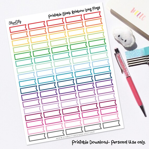 Printable Planner Flags Goodnotes Stickers Planner | Etsy