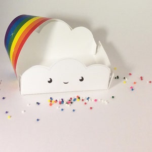 Cloud Favor Box, Printable Party Favor, Rainbow Favor Box, Cloud Gift ...