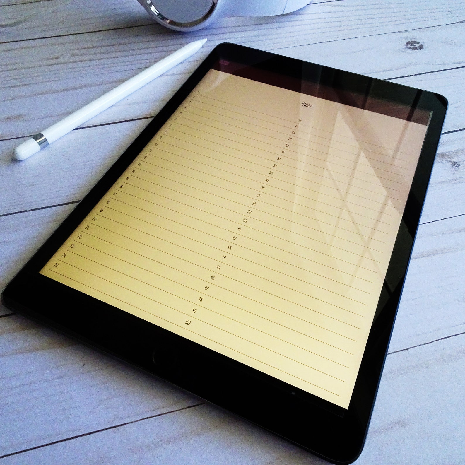 Digital Yellow Cornell Notepad for Tablet Planners Tabbed - Etsy
