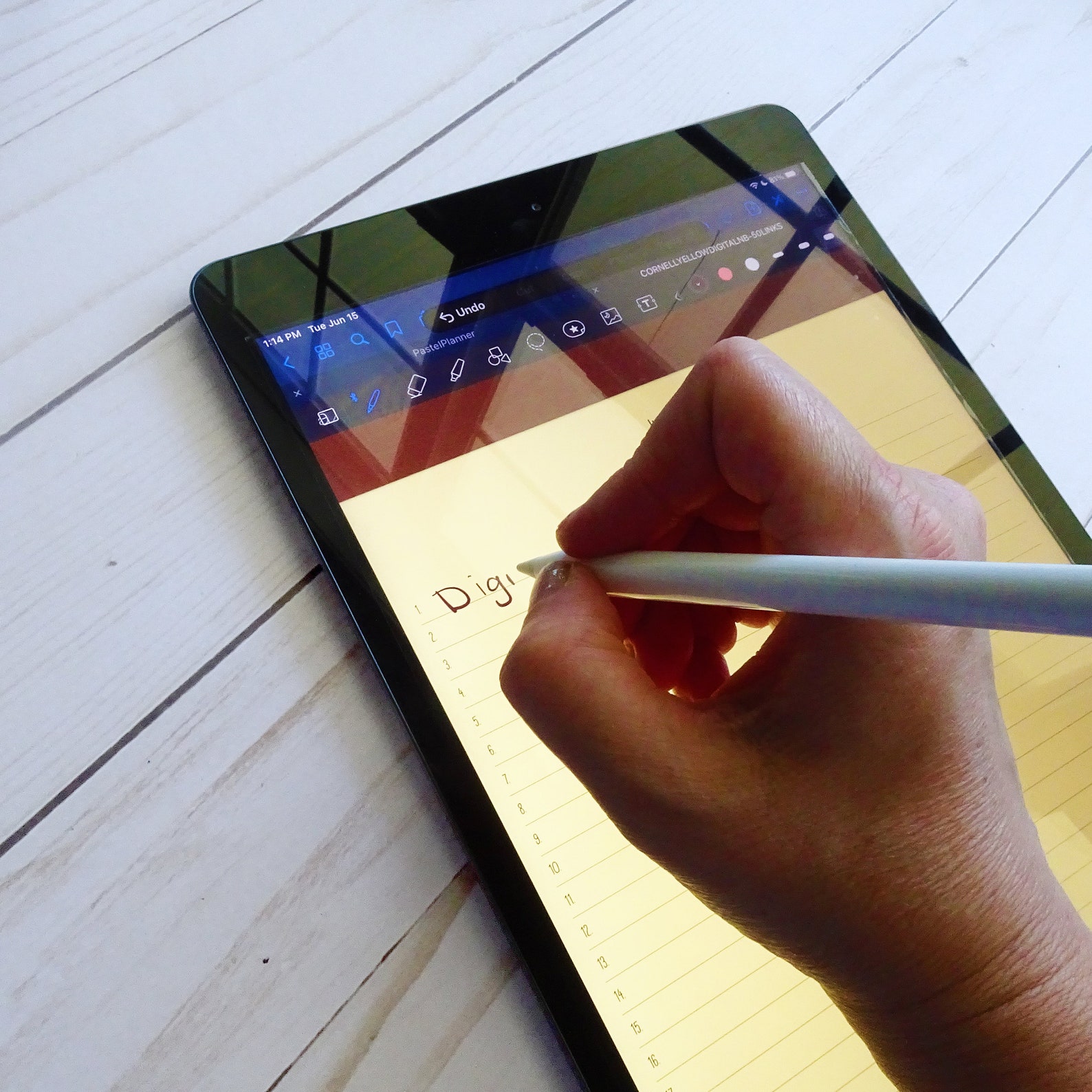 Digital Yellow Cornell Notepad for Tablet Planners Tabbed - Etsy