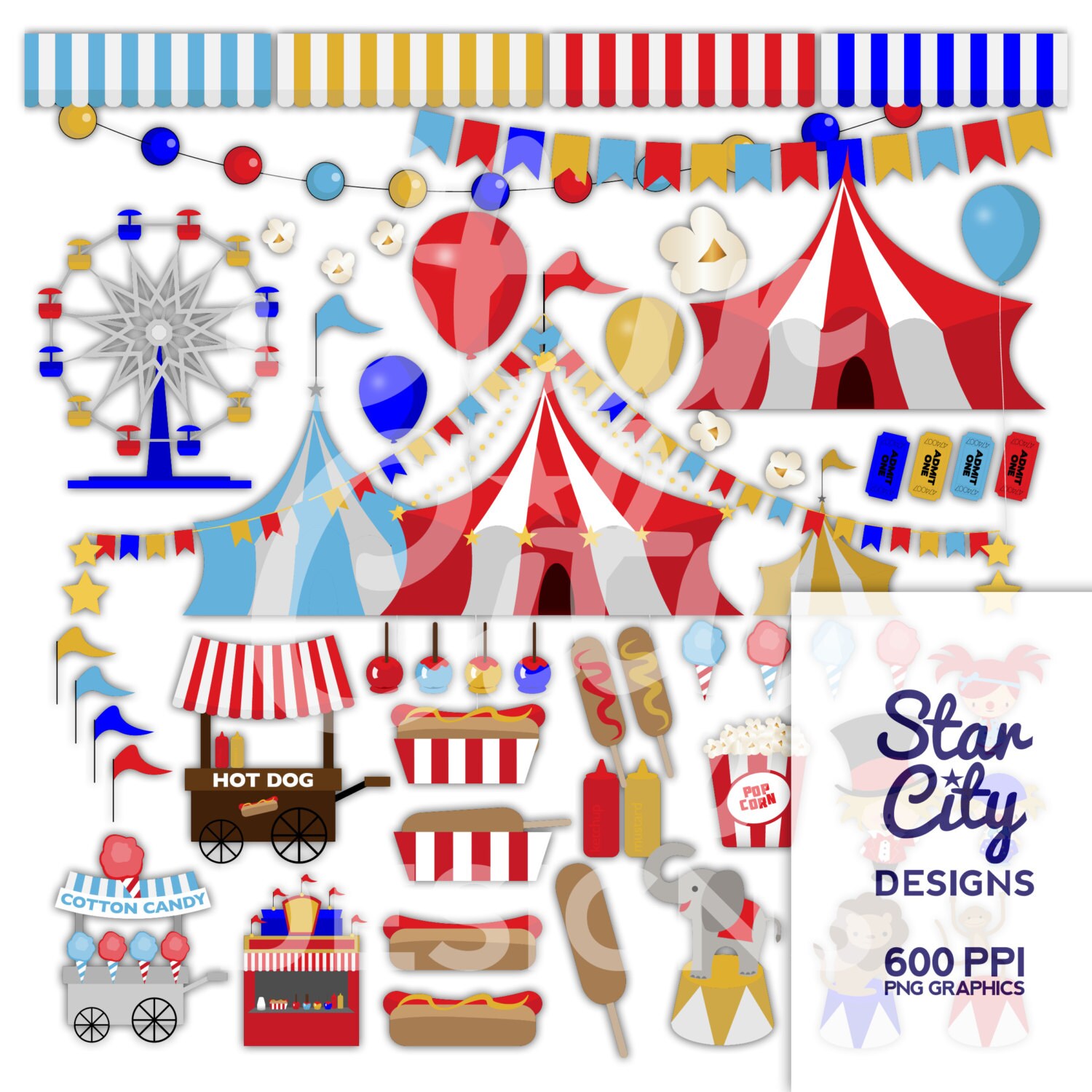 Carnival Big Top Clip Art