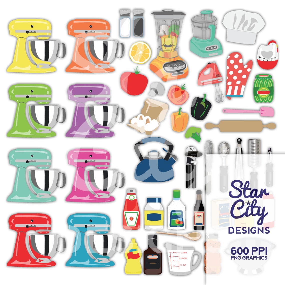 Kitchen Clipart Chef Clipart Cooking Clipart Food Clipart - Etsy