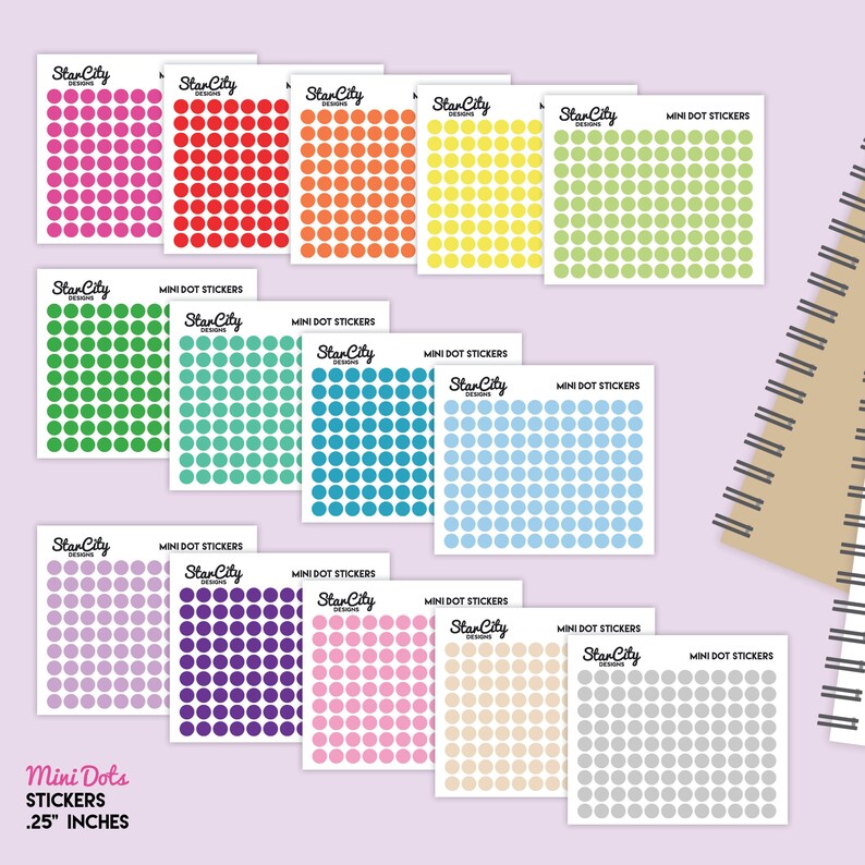 Mini Dot Stickers Tiny Dot Stickers Bullet Journal Stickers - Etsy