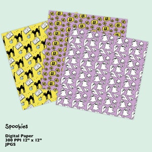 Spookies Halloween Digital Paper, Cute Spooky Paper, Instant Download ...