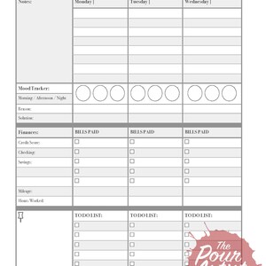 Witchy Planner Printable Insert, Coloring Graphic Pages for Planner ...
