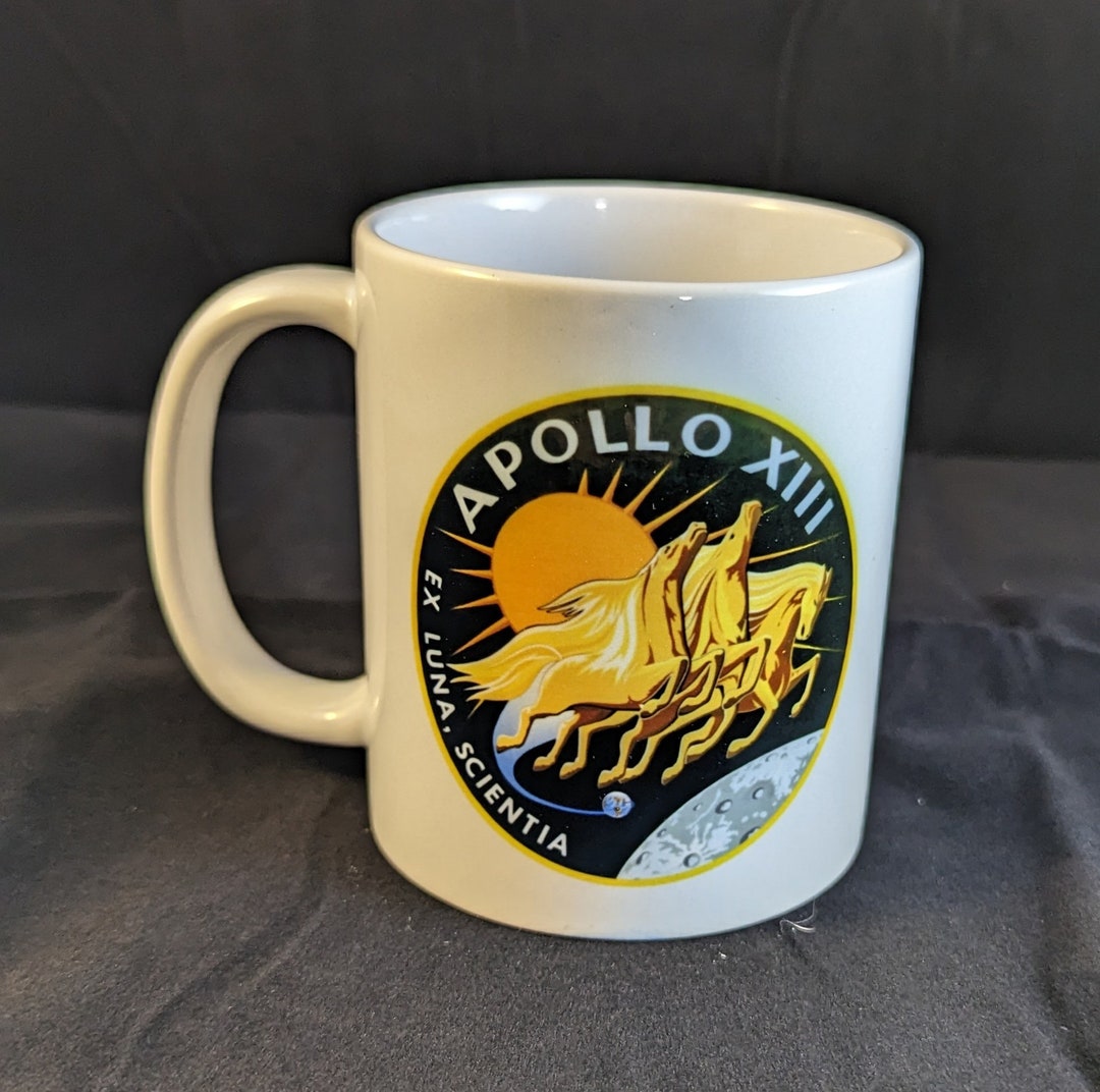 Apollo XIII Lovell, Haise and Swigert White Glossy Mug Apollo 13 NASA ...
