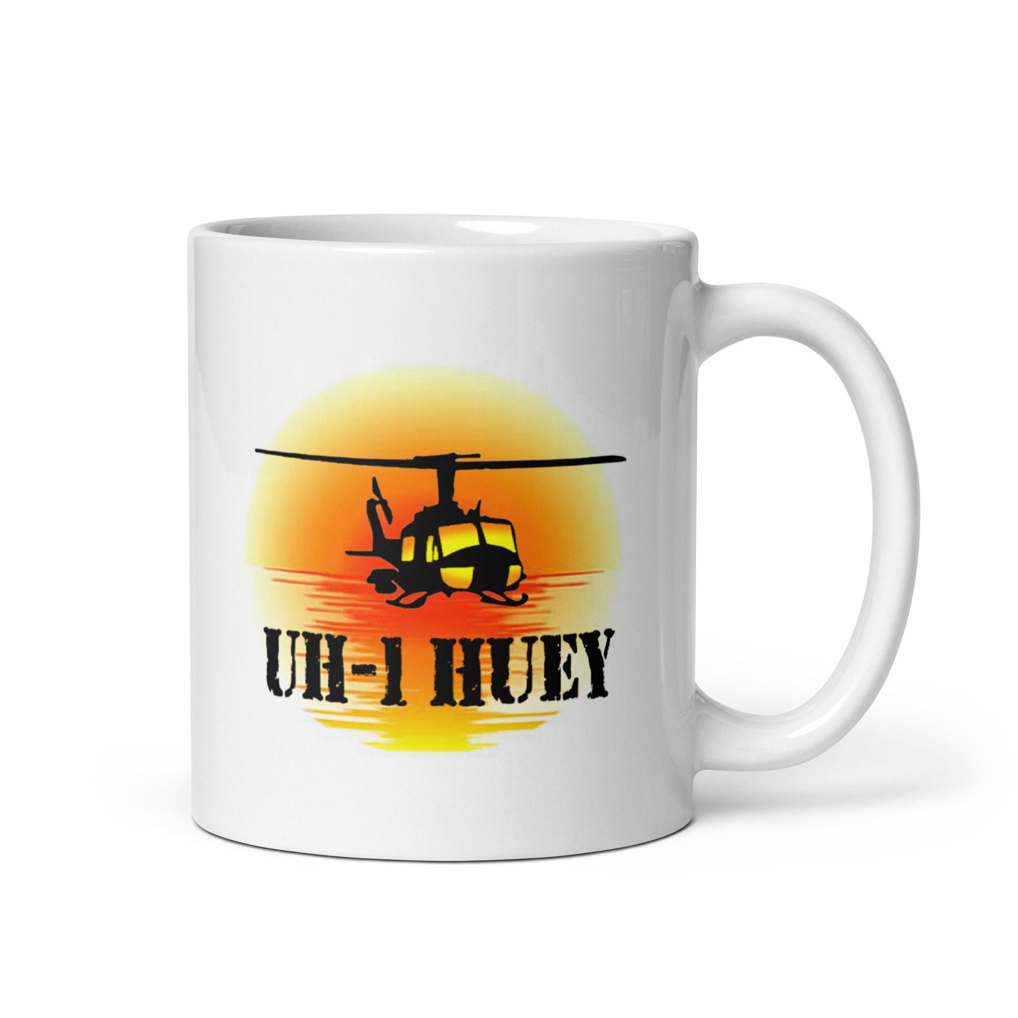 UH-1 Huey Helicopter Iroquois White Glossy Mug Bell Helo - Etsy