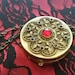 ANTIQUE French Cosmetic Compact Case Purse With Jeweled Rhinestones ...