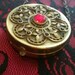 ANTIQUE French Cosmetic Compact Case Purse With Jeweled Rhinestones ...