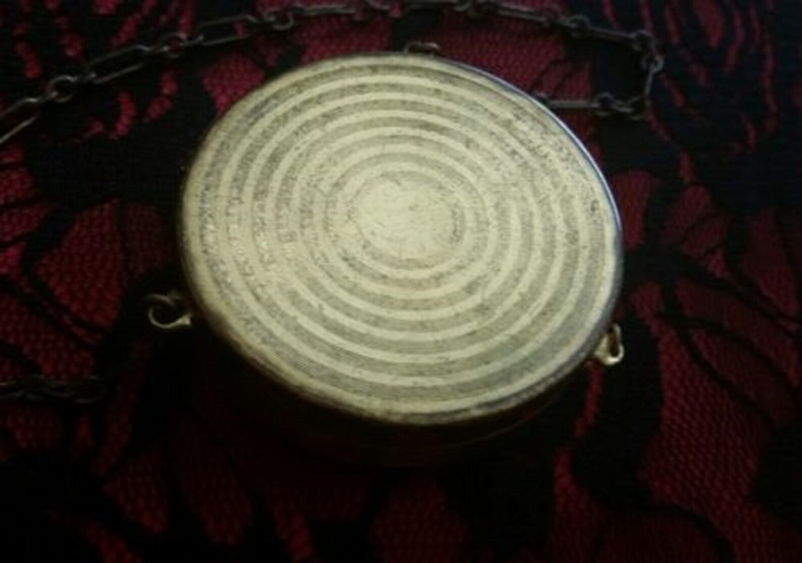 ANTIQUE French Cosmetic Compact Case Purse With Jeweled Rhinestones ...