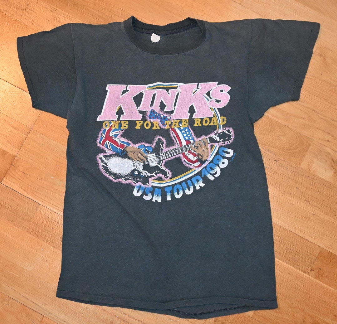 1980 THE KINKS Vintage Rare 70's Faded Rock Band Concert USA Tour ...
