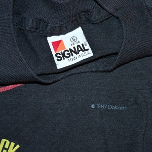 1980's DOKKEN Vintage Concert 1987 TOUR Glam Rock Hair Metal Band Tee ...