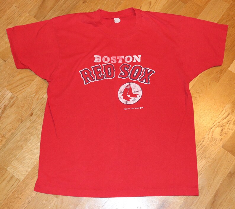 1980's BOSTON Red Sox Vintage Faded Soft Thin Original MLB Baseball ...