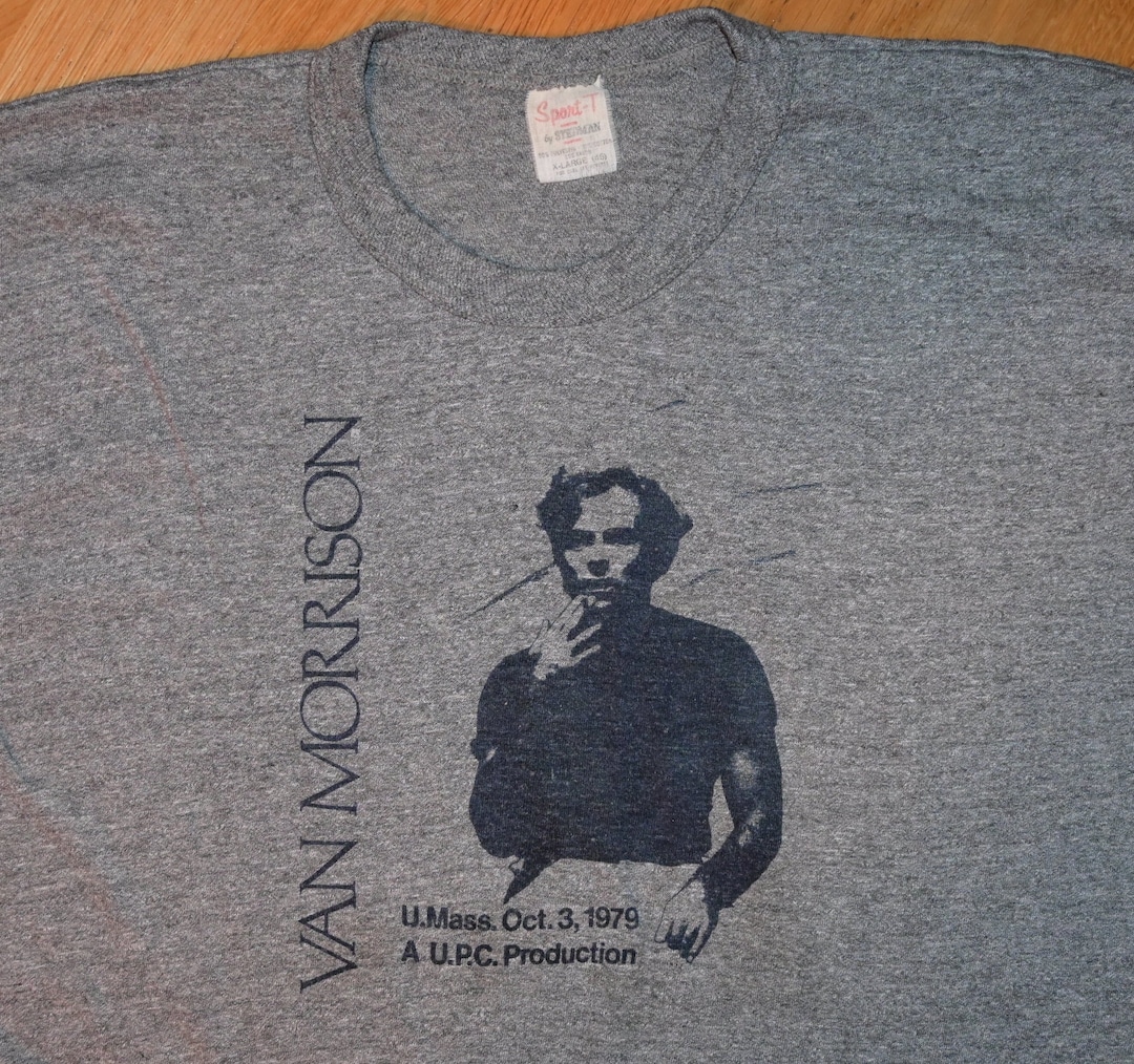 1979 VAN MORRISON Vintage Rare 1970's Umass Concert Tour Tee T-shirt ...