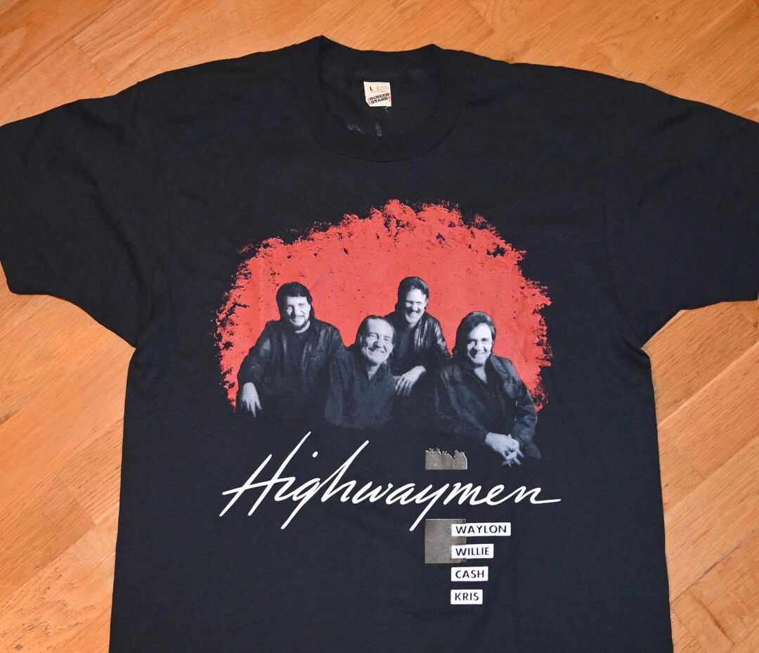 1990 the HIGHWAYMEN Vintage Original Rare 80's Concert Tour Johnny Cash ...